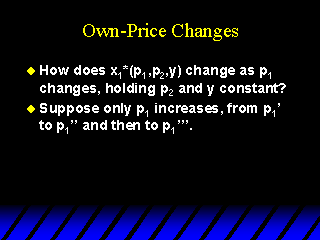 Own-Price Changes