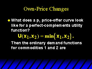 Own-Price Changes