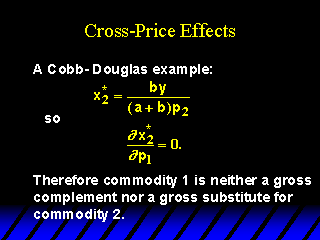 Cross-Price Effects